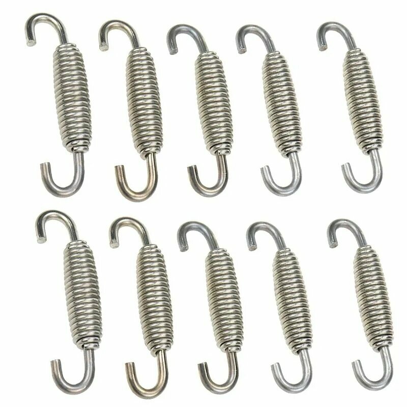 10 шт. Нержавеющая сталь 68 мм серебряный мотоцикл ATV глушитель выхлопная труба поворотная пружина