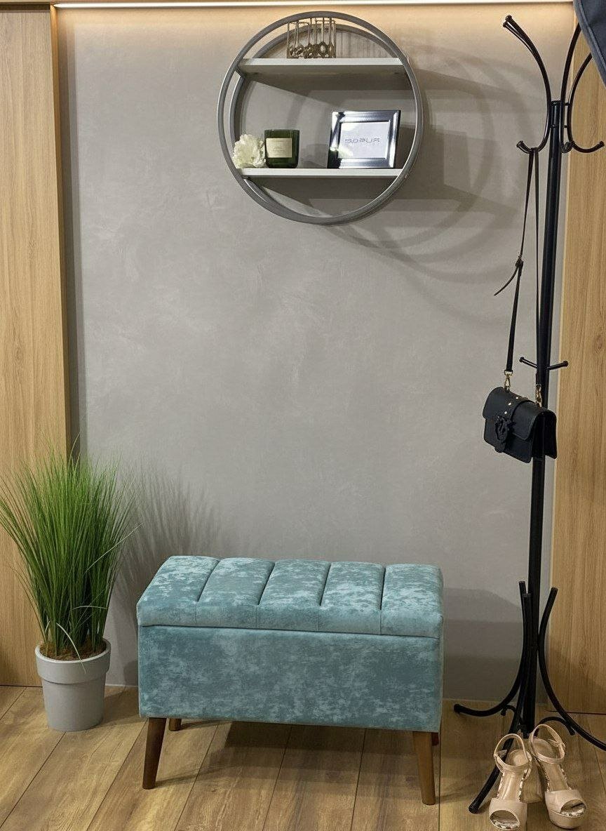 Мягкая банкетка в прихожую с ящиком для хранения, пуфик сундук в гостиную, зал, коридор, 70х36х48