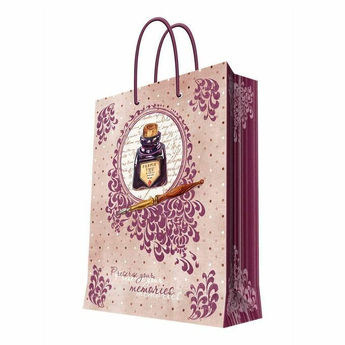 !09 Набор 3 штуки - Бумажный пакет чернильница, 17,8*22,9*9,8 см.