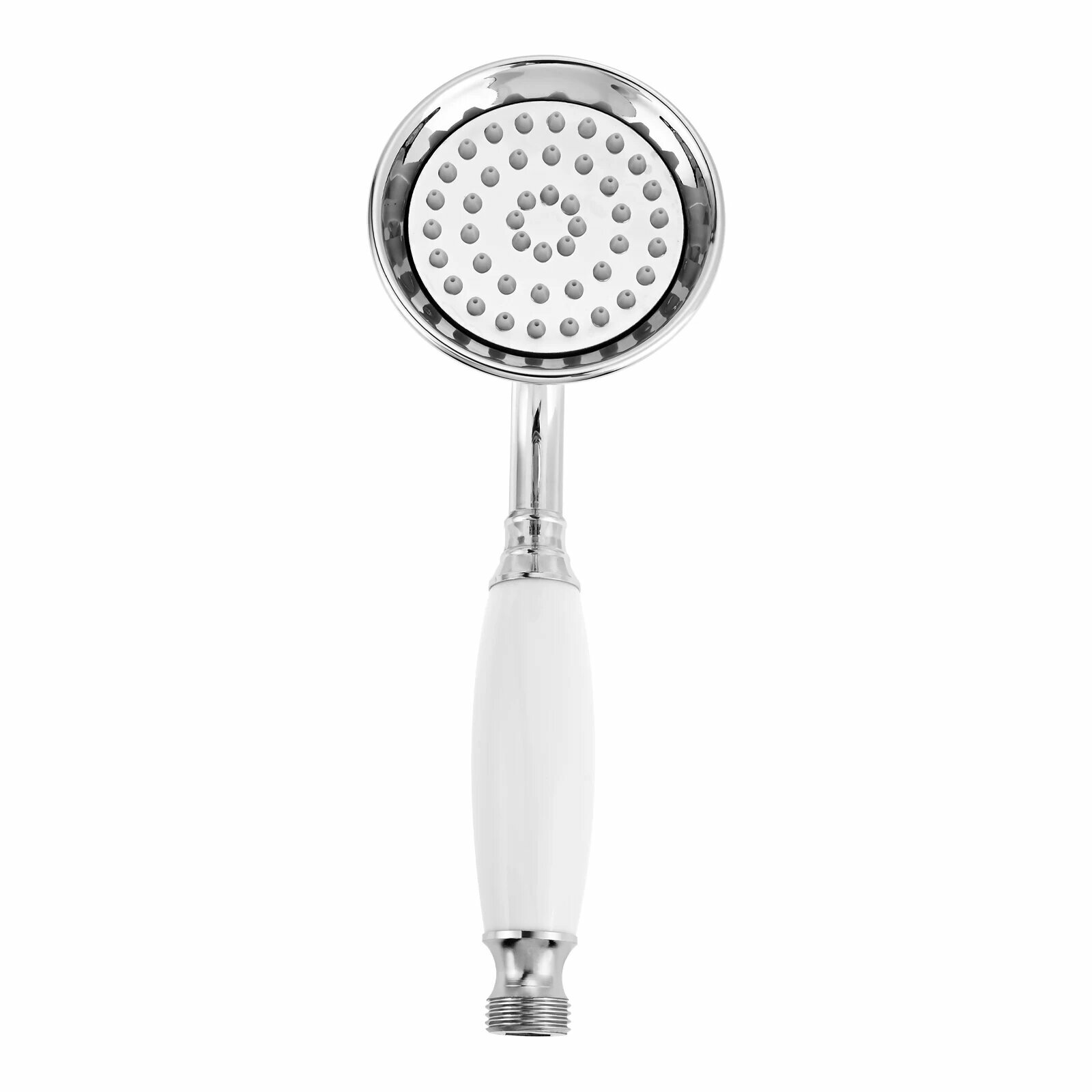 Душевая лейка настенная из нержавеющей стали и керамики Polished Chrome