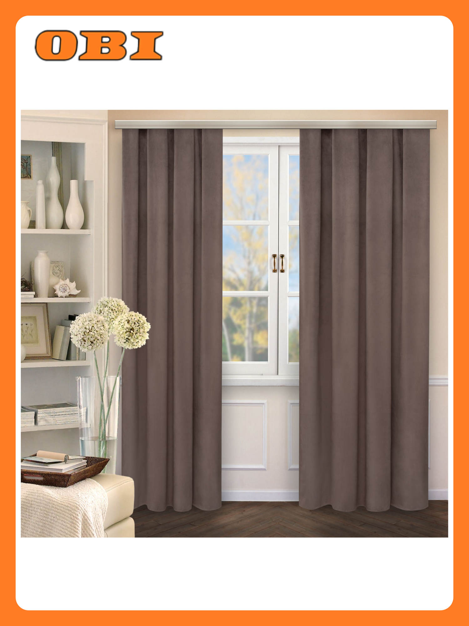 Комплект штор из бархата Linen Way бежевый 145х270