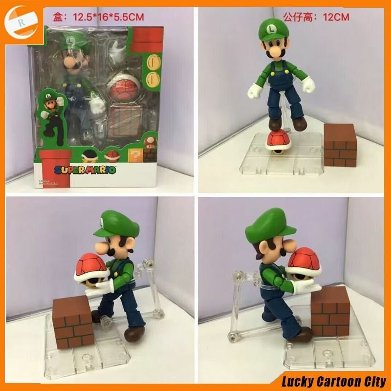 Фигурка Супер Марио Луиджи Модель деятельности/ Super Mario Luigi 12cm