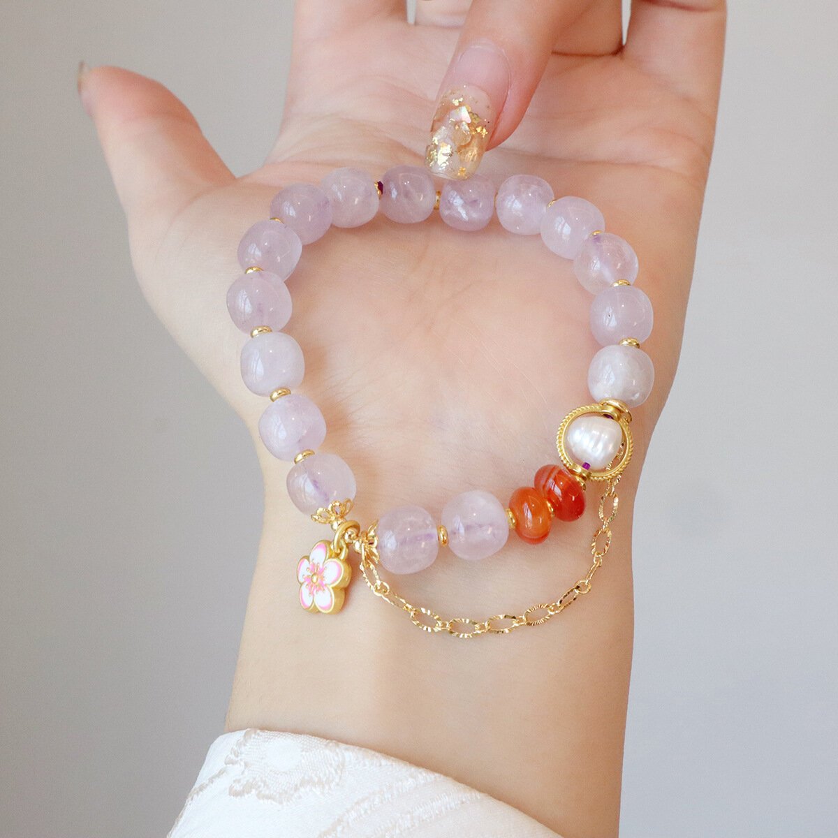 Браслет для гадания, YM Mall из лавандового аметиста успокаивает нервы