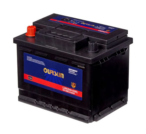 Аккумулятор автомобильный OURSUN DIN 62Ah 550A ПП (242х175х190) L2 242x175x190