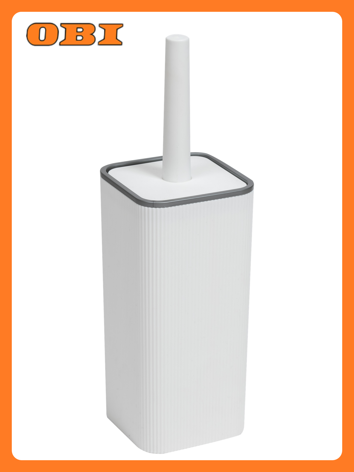 Ершик для унитаза Violet "РИФ", напольный, с крышкой, пластик, белый