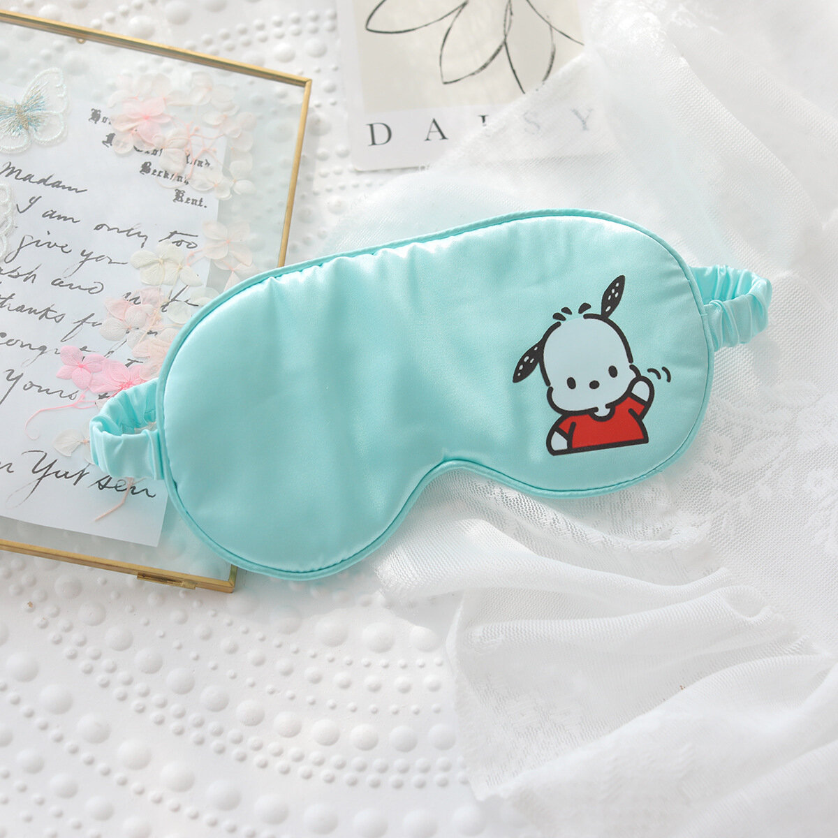 Милая мультяшная маска для сна, дорожная маска для глаз, светонепроницаемая маска для глаз для студентов и девушек, снимает усталость глаз, дышащая защитная маска для глаз из ледяного шелка.