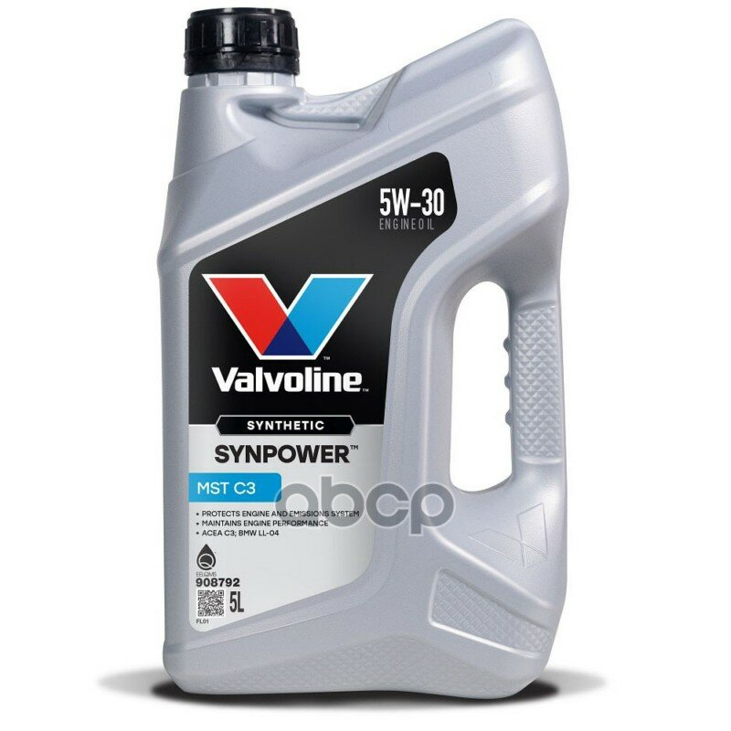 Масло моторное VALVOLINE SYNPOWER MST C3 5W-30 5л На складе Valvoline арт. 908792