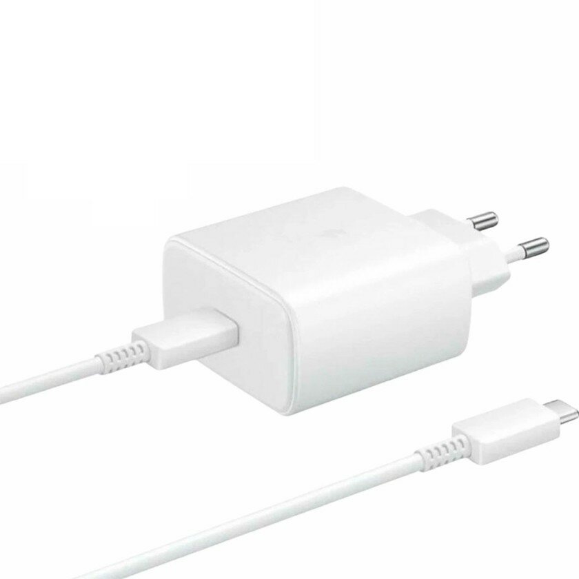 Зарядное устройство Samsung 45 Вт PD PPS Super Fast GaN Белый (EP-T4510) Original