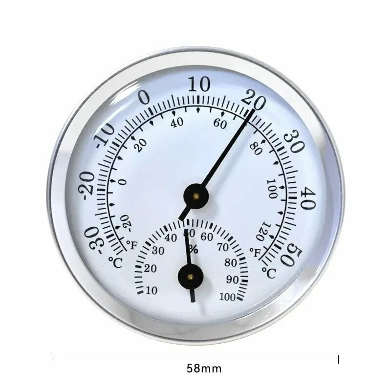 Стрелочный гигрометр-термометр миниатюрный для измерения влажности и температуры