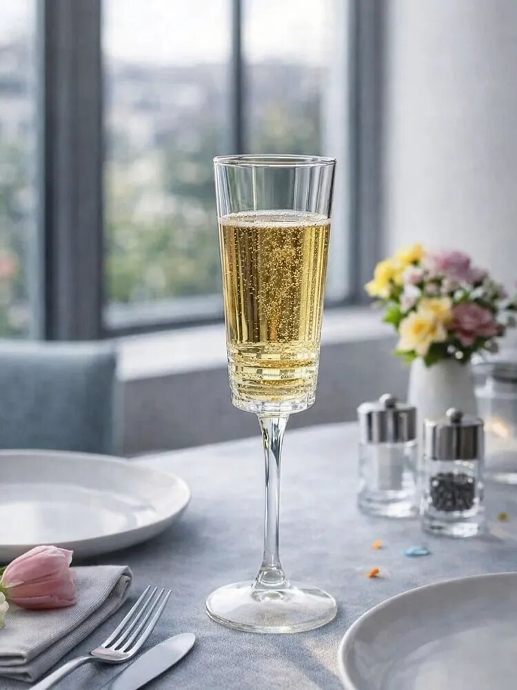 Набор бокалов для шампанского Arcoroc "Чикаго" 2 шт, 140 мл. Закаленное, ударопрочное стекля.