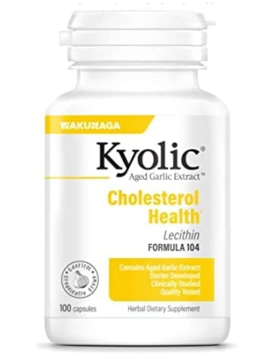 Выдержанный экстракт чеснока Kyolic для здоровья холестерина