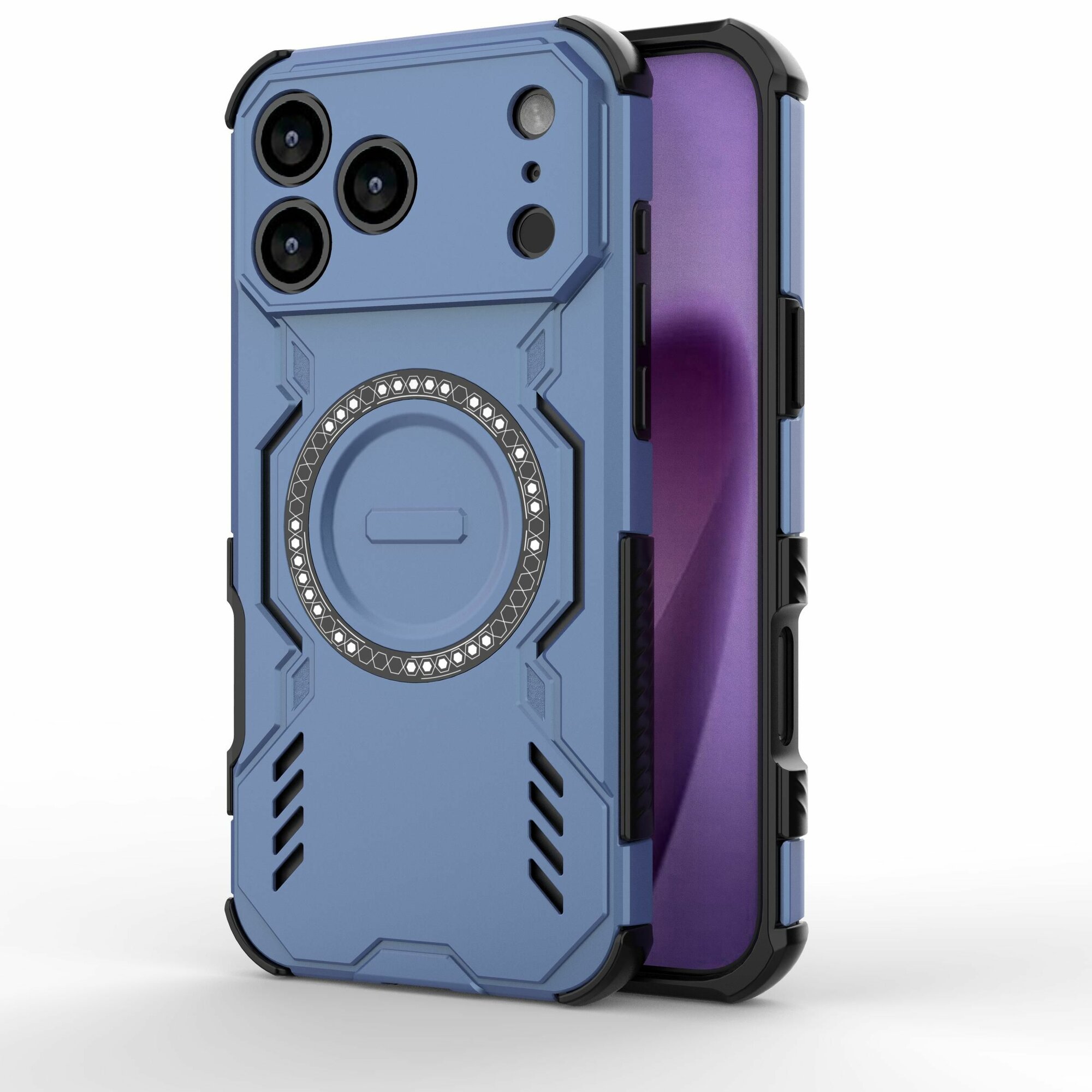 Защитный чехол Space Shell Magnetic Case для iPhone 17 Pro Max синий