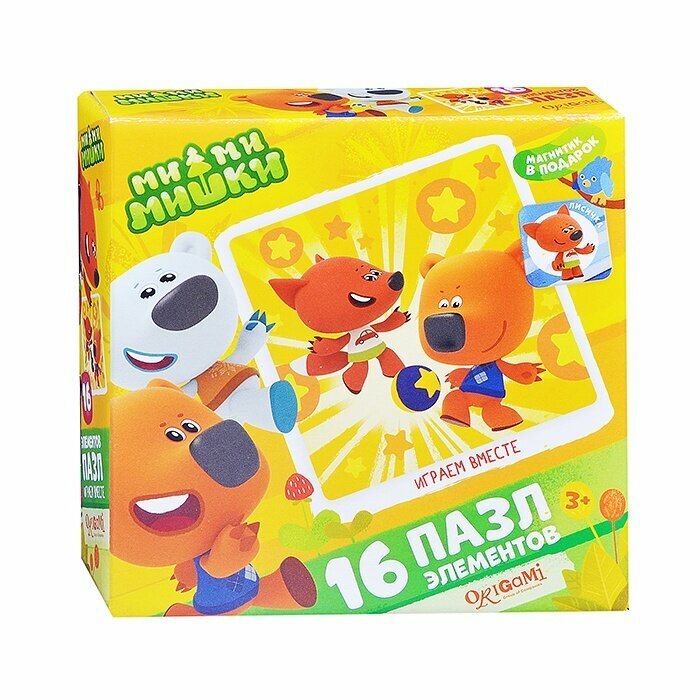 Пазл Origami Играем вместе МиМиМишки, 16 элементов (03499)