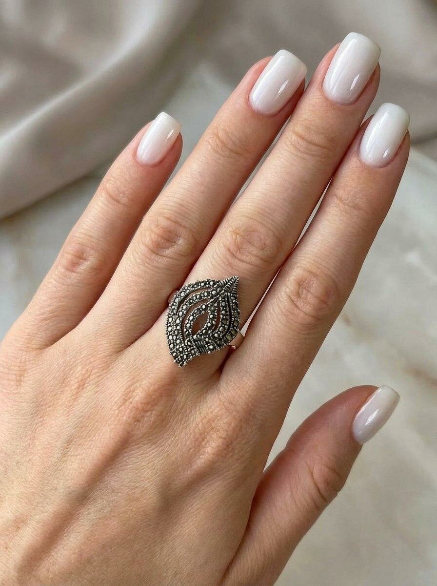 Кольцо, серебро, 925 проба