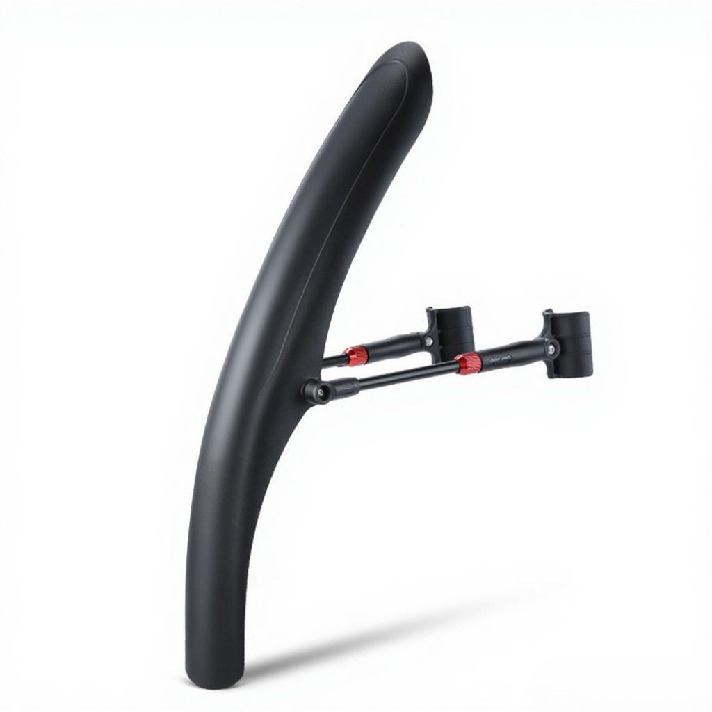 Бамперы для велосипедов регулируемые быстрого снятия легкие для дорожных велосипедов универсальные задние или передние грязезащитные щиты для велосипедов, черного цвета, PP+PET, размер 45.5*6*3.5cm, вес 180g, комплект с 2 кронштейнами быстрого снятия, 4