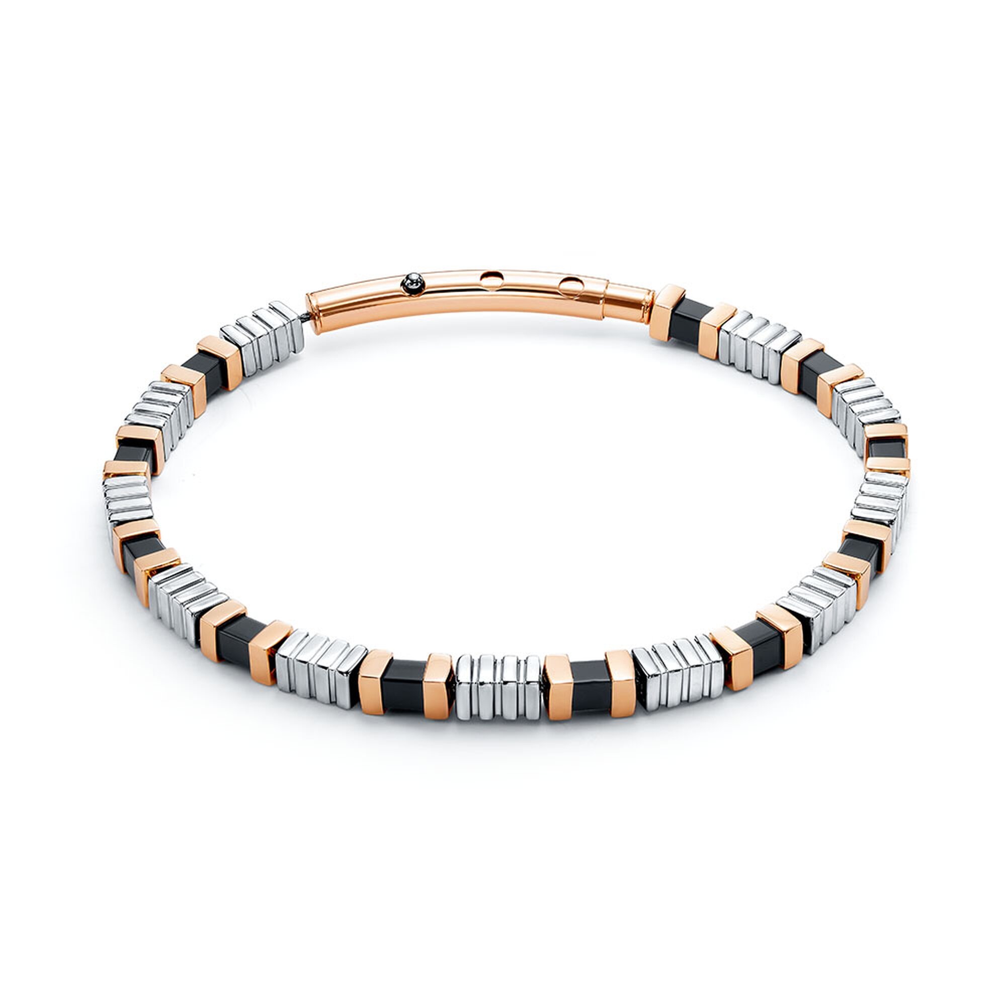 Браслет, красное золото, 585 проба, оникс