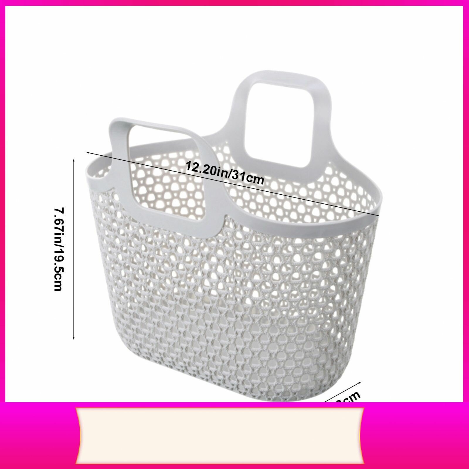 Эксклюзивная пластиковая сумка корзина 31x19.5x18см с ручками