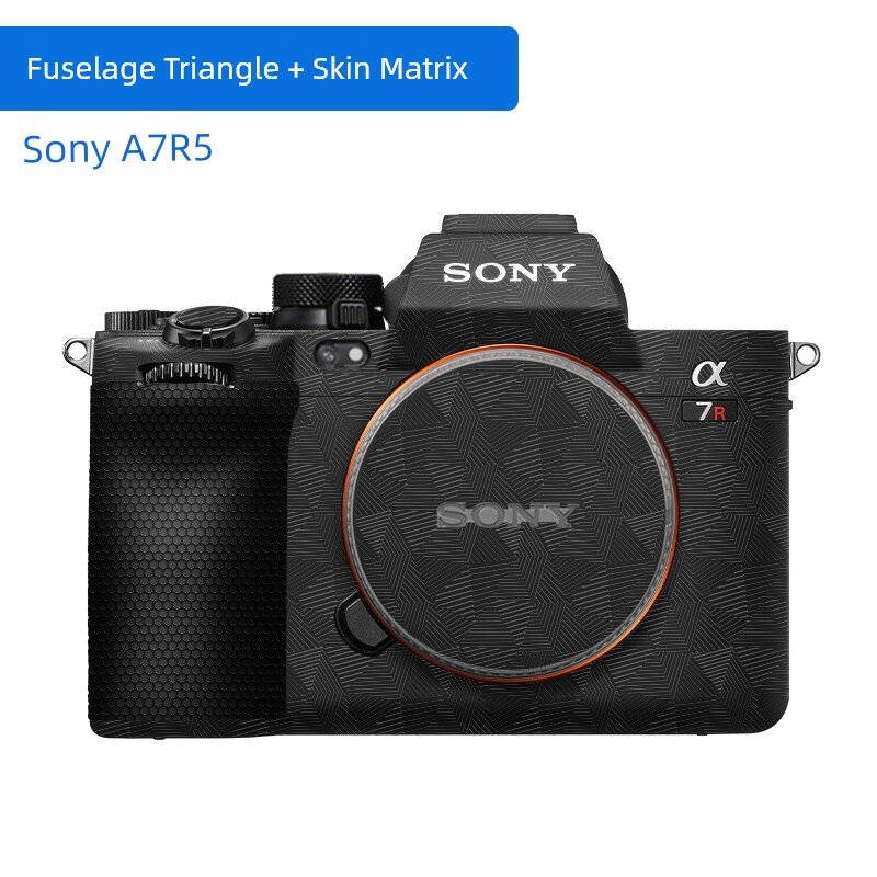 Sony A7R5 Полная защитная пленка для камеры - Текстура треугольника корпуса + Матричная текстура накладки