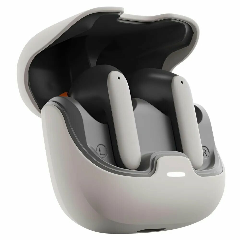 Наушники беспроводные с микрофоном, Bluetooth, USB Type-C, серый