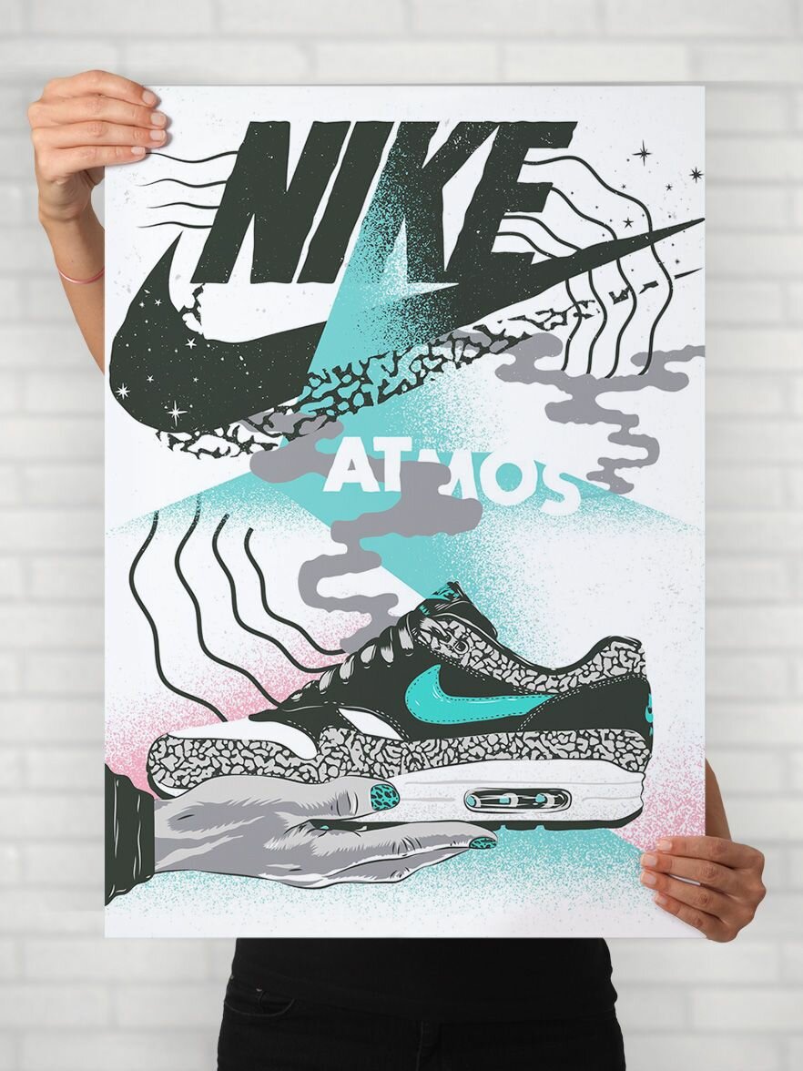 Плакат на стену для интерьера Бренды (Найк - Nike 7) - Постер по моде и одежде формата A1 (61x84 см)