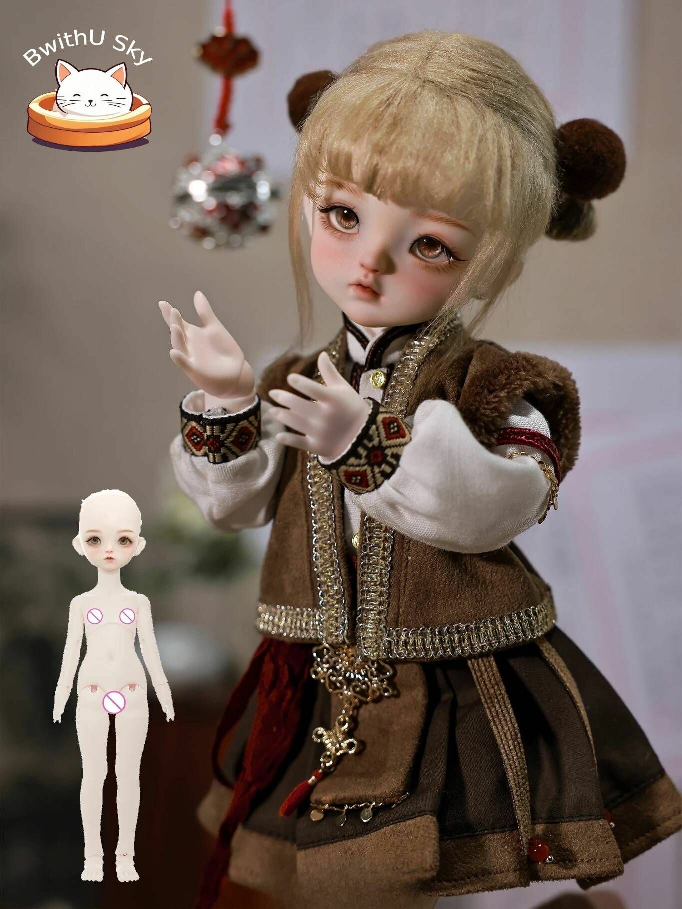 BwithU Bjd 1/6 Damita обнаженная кукла с нормальной кожей + макияж в стиле фристайл, без аксессуаров