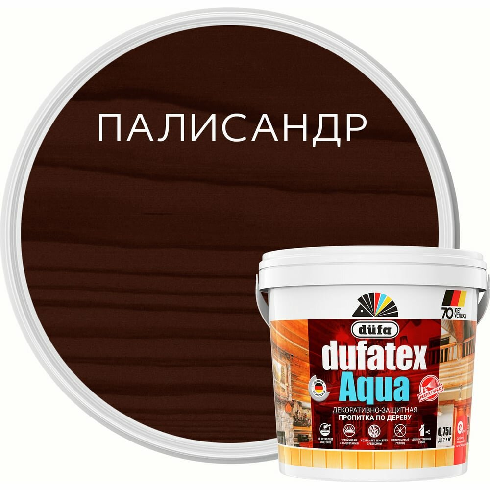 Пропитка Dufa TEX-AQUA палисандр, 0.75 л Н0000003526