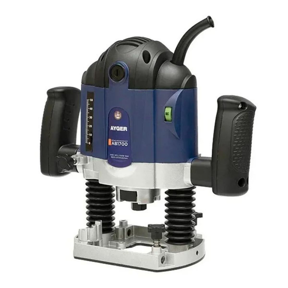 Фрезерная машина сетевая Ayger АВ1700 черный/синий, мощность 1700 Вт
