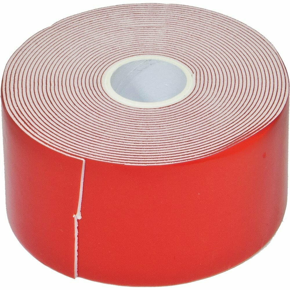 Двусторонняя клейкая лента 50мм х 5м профессиональная красная Megapower 659447