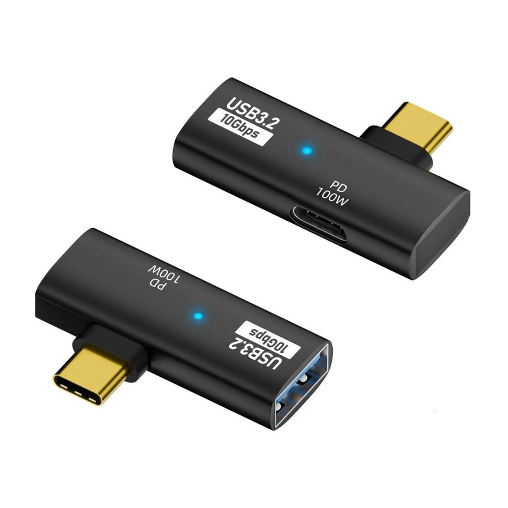 2-портовый USB-C адаптер 100W PD с поддержкой 10Gbps, Черный