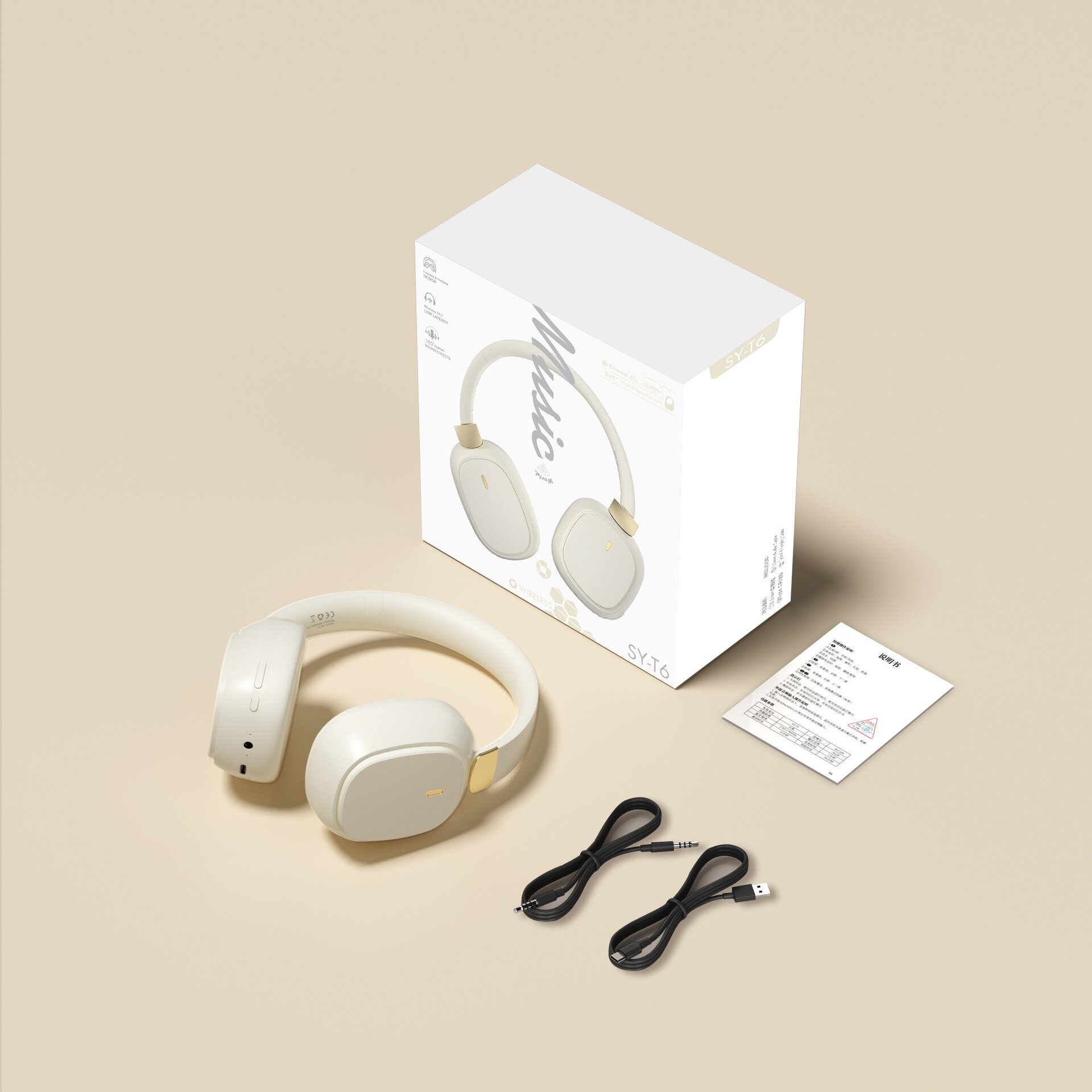 Кросс-бордерная Bluetooth музыкальная гарнитура, новые беспроводные наушники с большим аккумулятором, спортивные наушники для телефона, универсальные