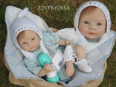 Возрожденный ребенок кукла кукла мягкий силикон 22 "/55см прекрасный новорожденный кукла девушка подарок (()