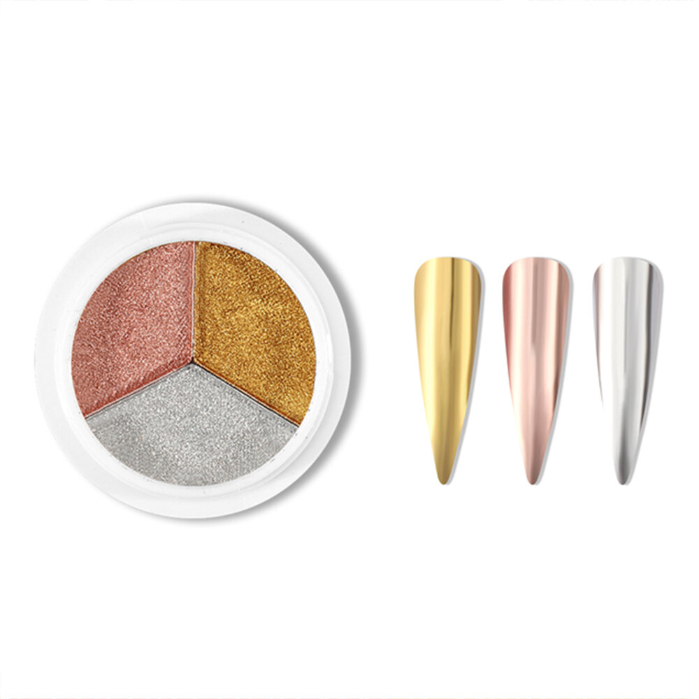 Порошок для ногтей Glitter 3 цветов с 2 кистями для маникюра, зеркальный эффект, хром, металлик, пигмент, оборудование для гель-лакса, 1 шт, модели #01, #02, #03, #04, #05, #06, #07, #08, #09, #10, #11, #12 (выбор)