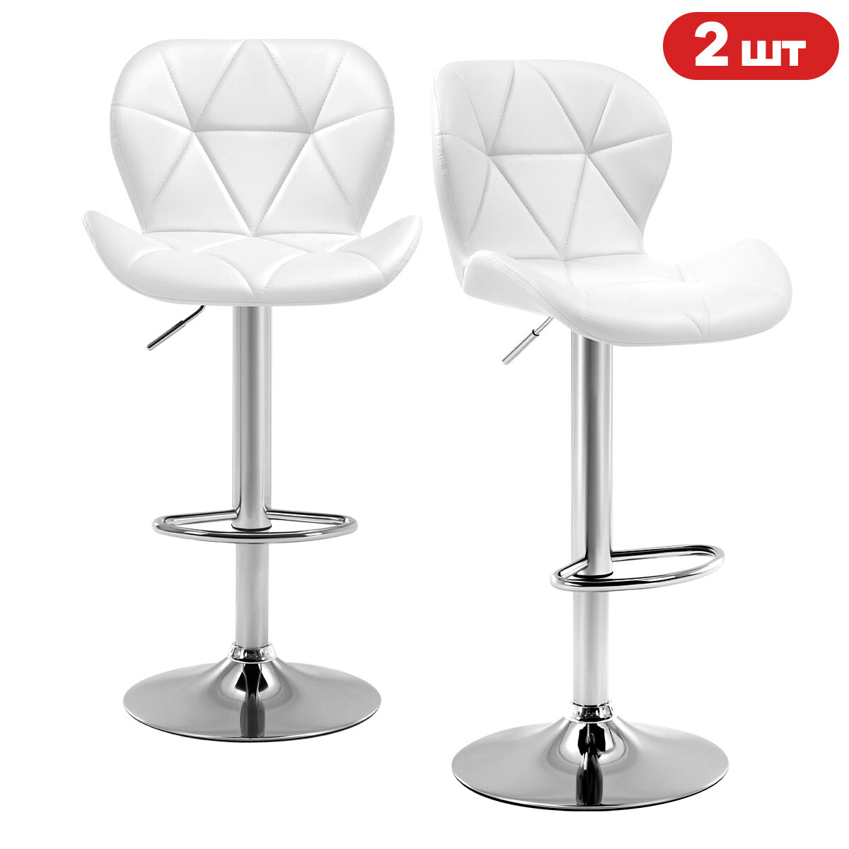 Комплект барных стульев Ergozen Porsche 2 шт белый