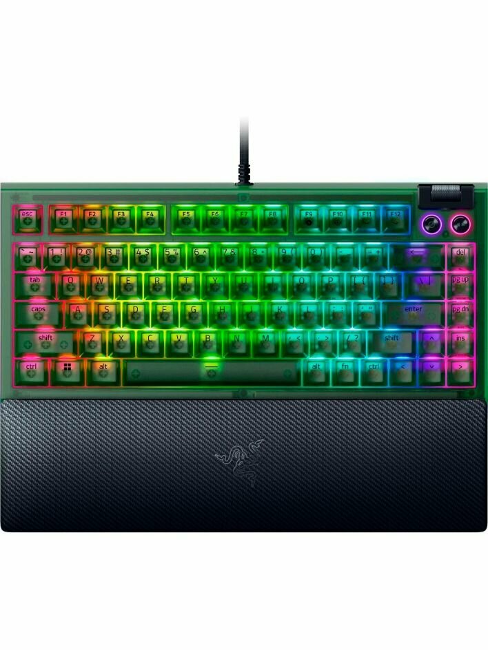 Клавиатура игровая RAZER BlackWidow V4 75% Phantom Green Edition (RZ03-05003300-R3M1)