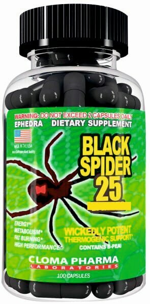 Black Spider 25, Жиросжигатель США, 100 капс