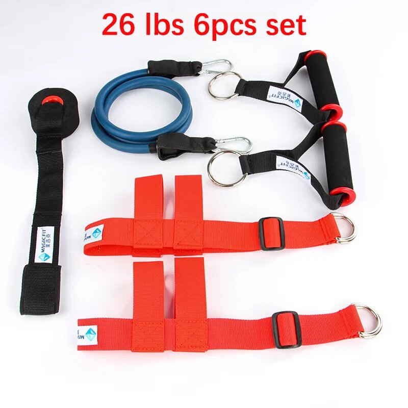 Эспандеры для фитнеса Красный, 26lbs 6pcs set
