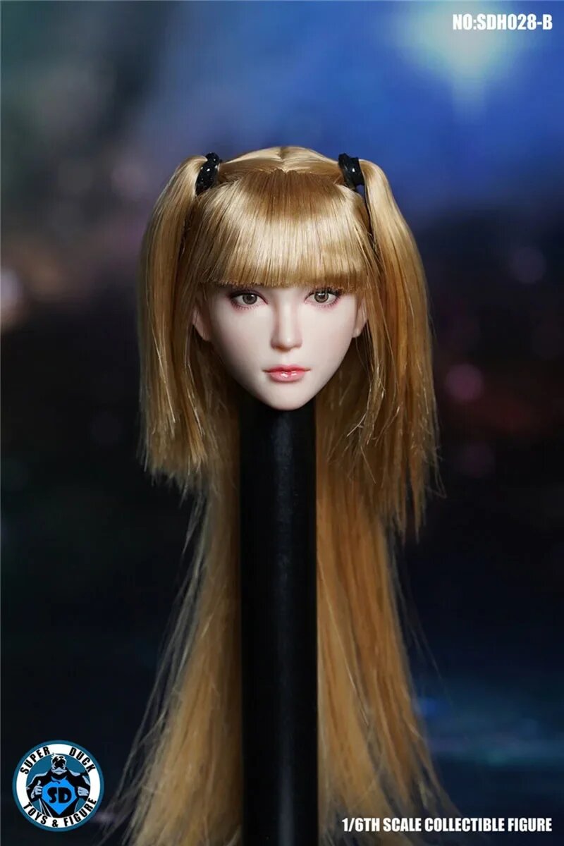 1/6 Голова куклы SUPER DUCK SDH028B, цвет черный