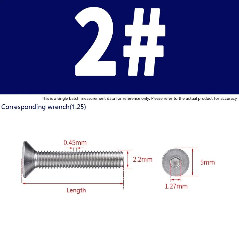 Винты UNC 304 из нержавеющей стали 2 -56(20pcs), 1/4"