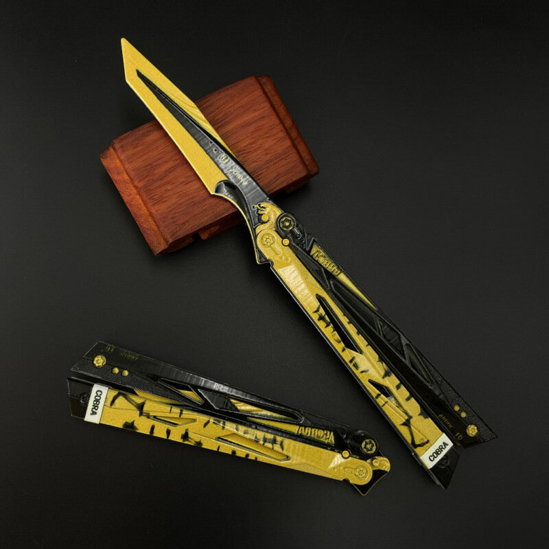 Складной нож Delta Action Shadow Butterfly, периферийный модельный нож из сплава, тренировочный нож, не заточенный игрушечный нож