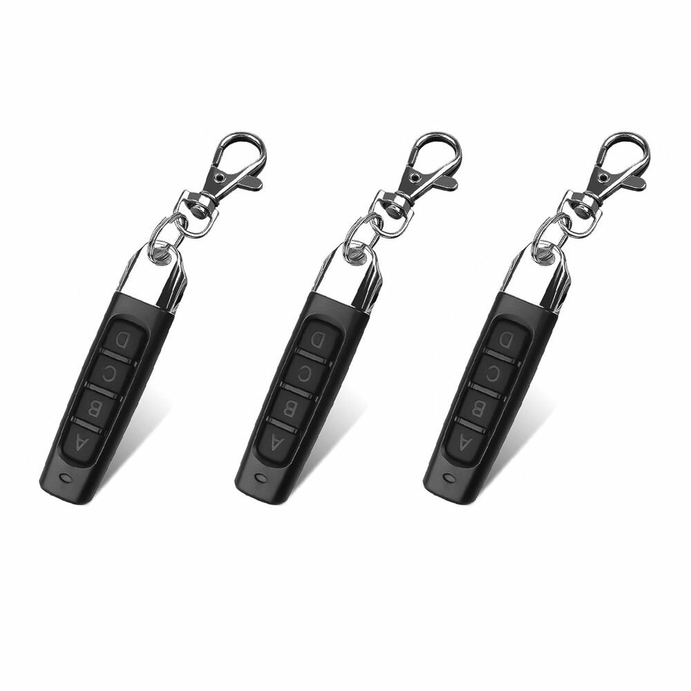 3шт. Универсальный пульт 433 МГц-4 кнопки для ворот, гаража, шлагбаума-Брелок дубликатор