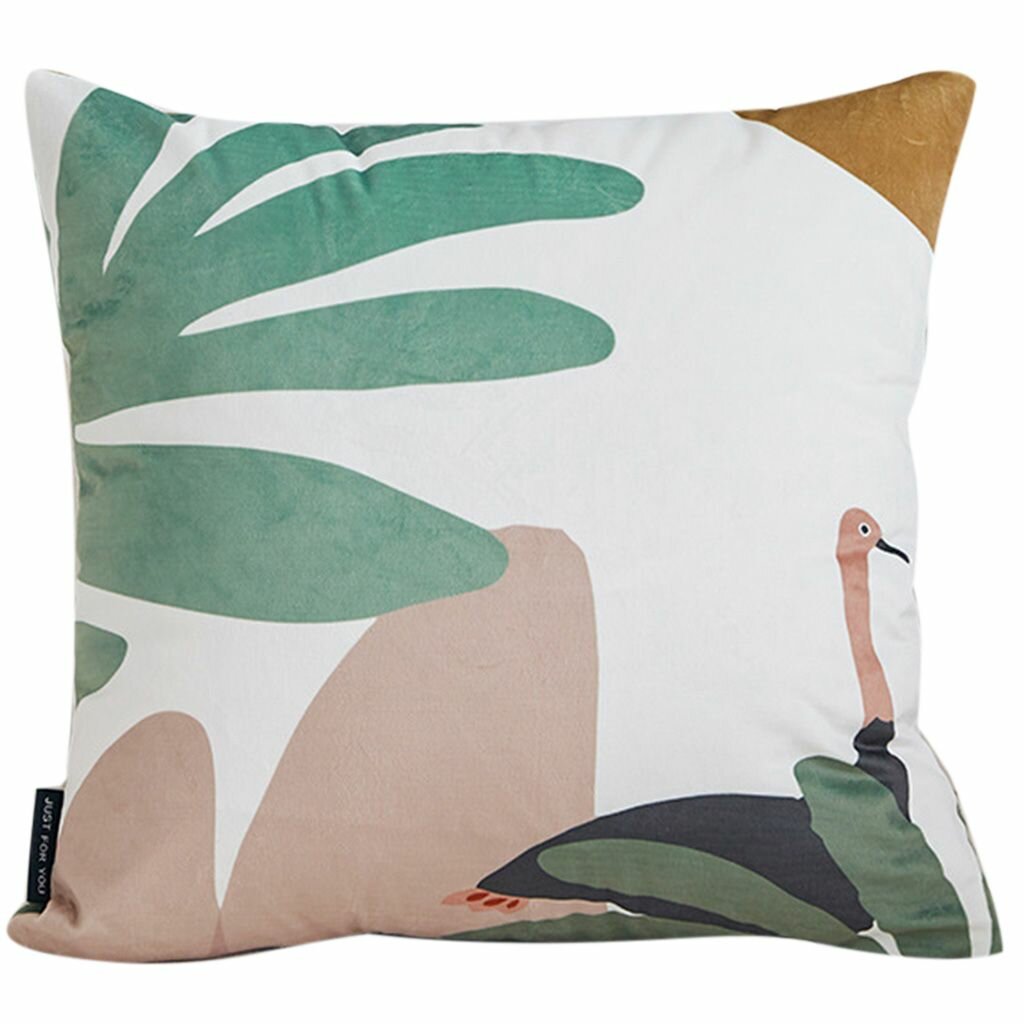 Скандинавская бархатная подушка для чехла, двухсторонняя квадратная с животным принтом Co