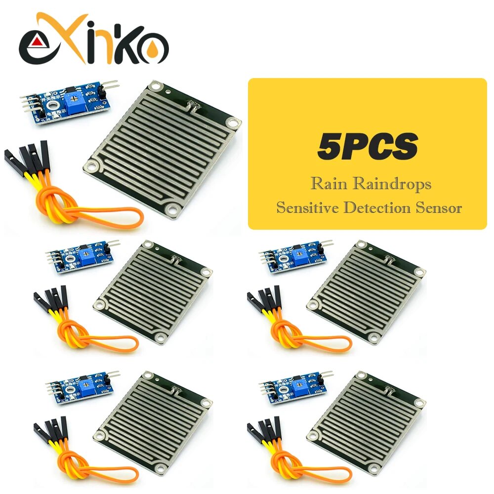 Датчик влажности и дождя для Arduino Rain Raindrops Sensitive Detection Sensor Module 5pcs