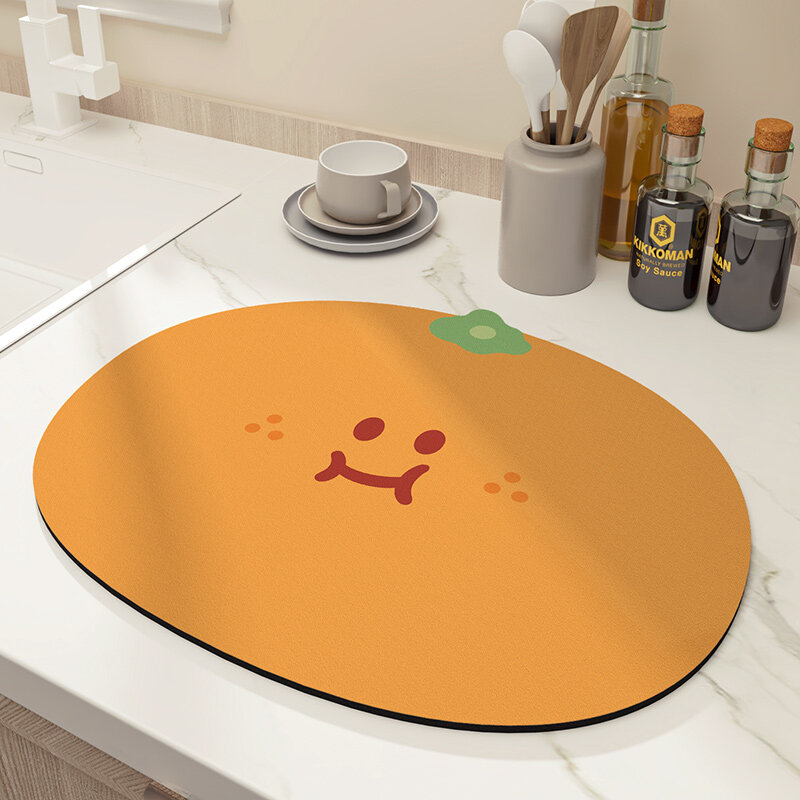 Кухонный коврик для сушки посуды, коврик для тарелок, милый поднос, нескользящий коврик для барной стойки, коврик для сушки, коврик для обеденного стола, впитывающий коврик