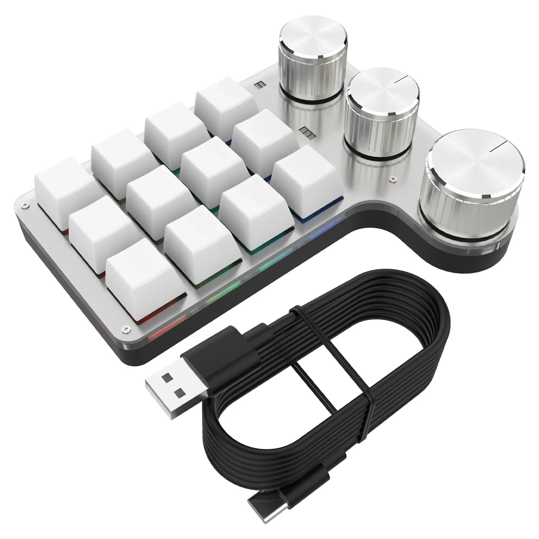 Механическая мини-клавиатура ammtoo White BT с RGB подсветкой