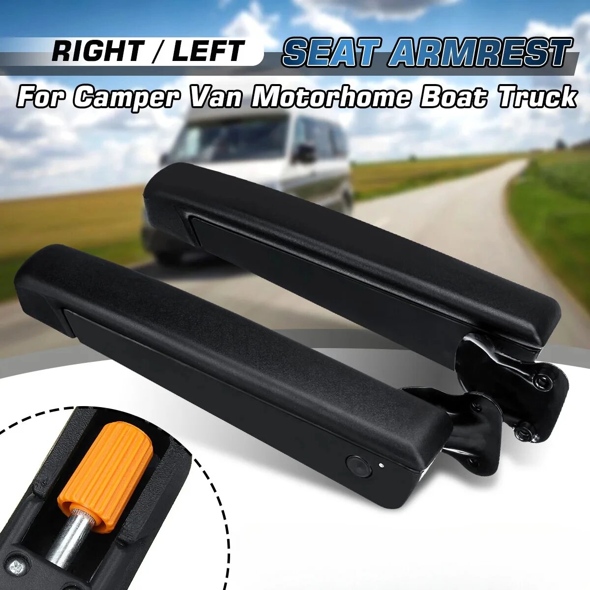 Регулируемый автомобильный подлокотник для сиденья автофургона, держатель для рук, Right