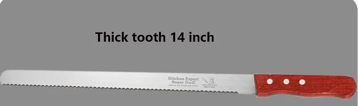 Зубчатая хлеборезка с мелкими зубцами, нержавеющая сталь, длинный нож для багета, нож для нарезки торта, 8/10/12/14 дюймов, инструменты для торта