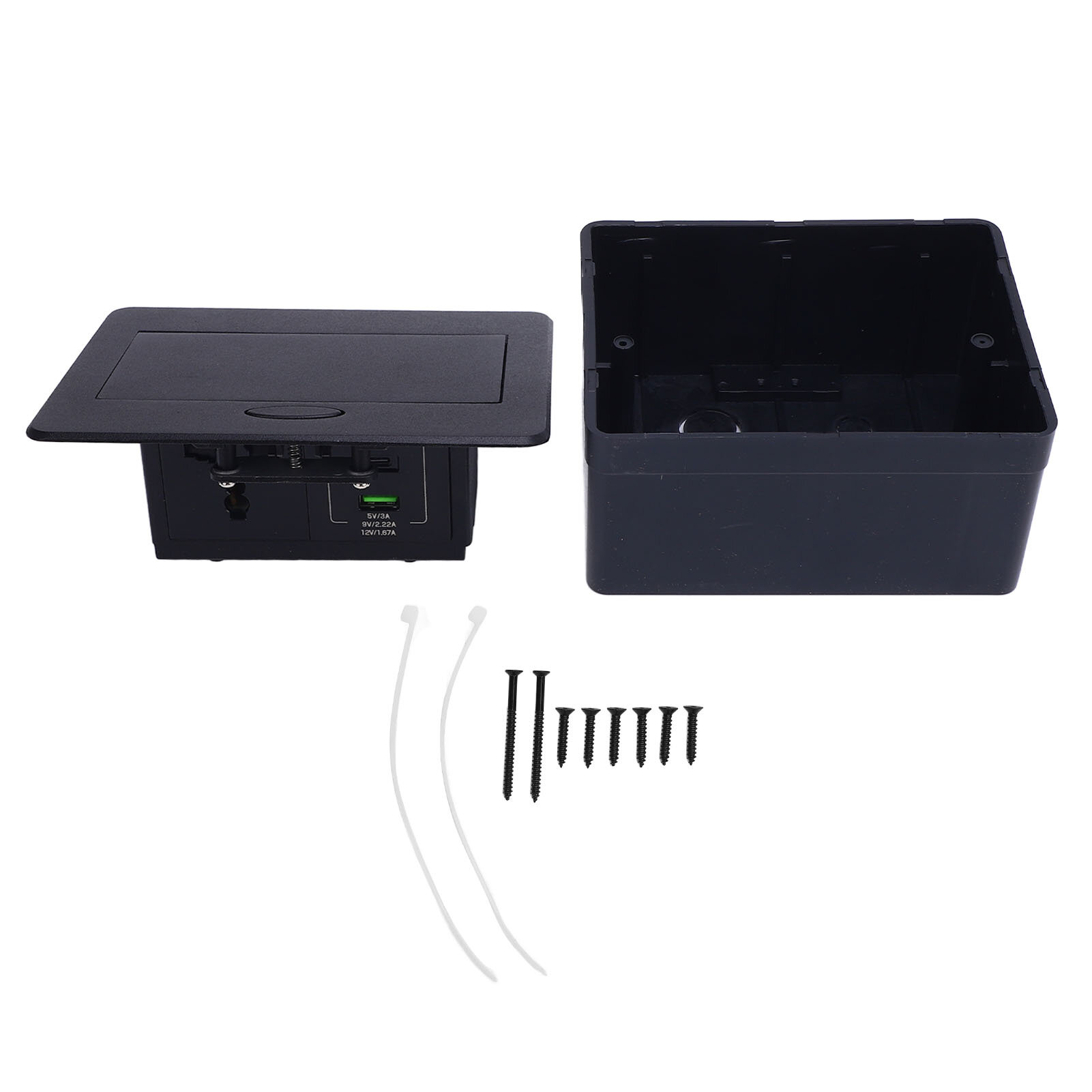 Встраиваемый настольный блок розеток с 1 розеткой и портами usb a c pd20w для офиса школы