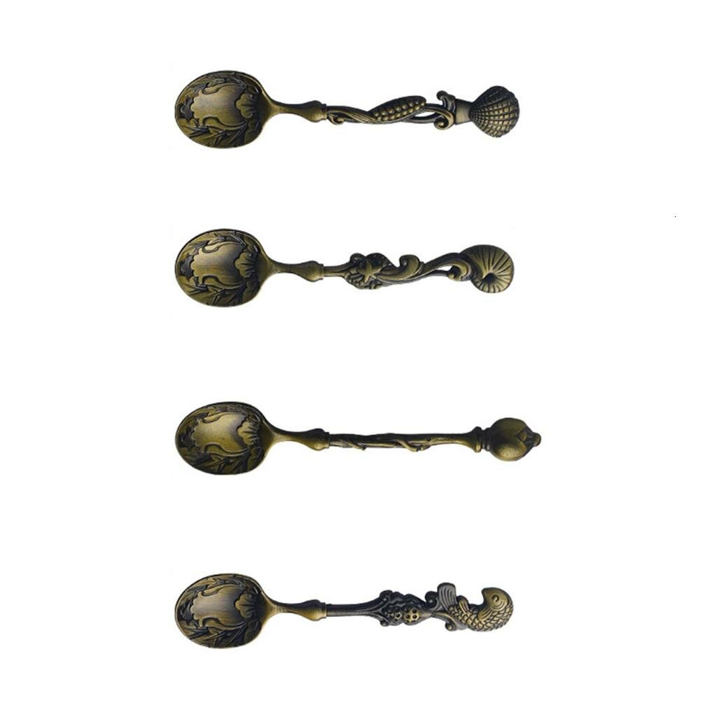 Ложки десертные антикварные 4 шт, Бронза