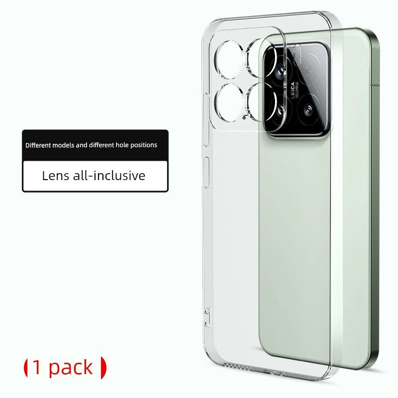 Ультратонкий прозрачный чехол для Xiaomi 15 - полное покрытие камеры, ударопрочный дизайн, один комплект