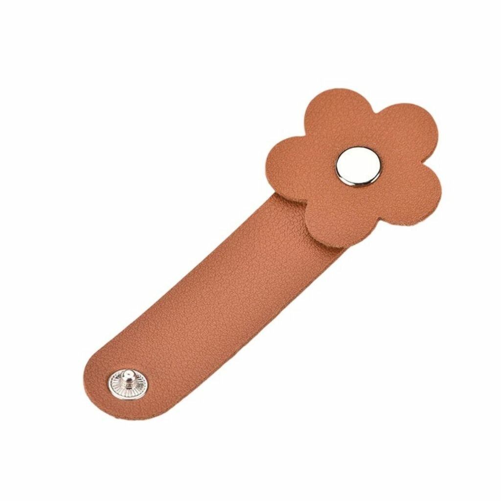 (1 шт.) Катушка для проводов в форме цветка - коричневая